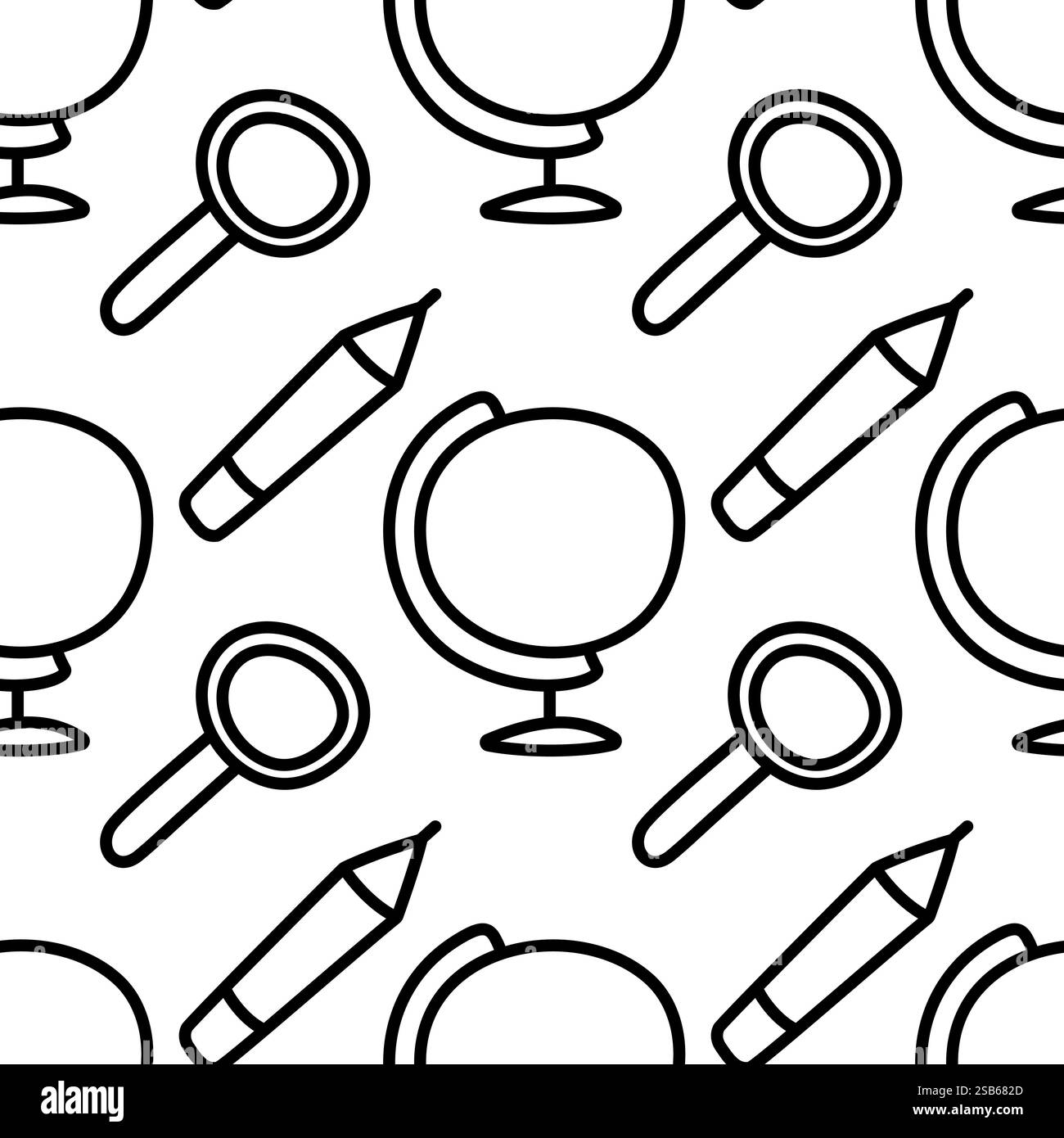 Scrutiny document plan icon seamless pattern background. Review ...