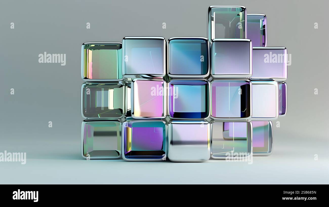 This image depicts a captivating,modular cuboid structure with a ...