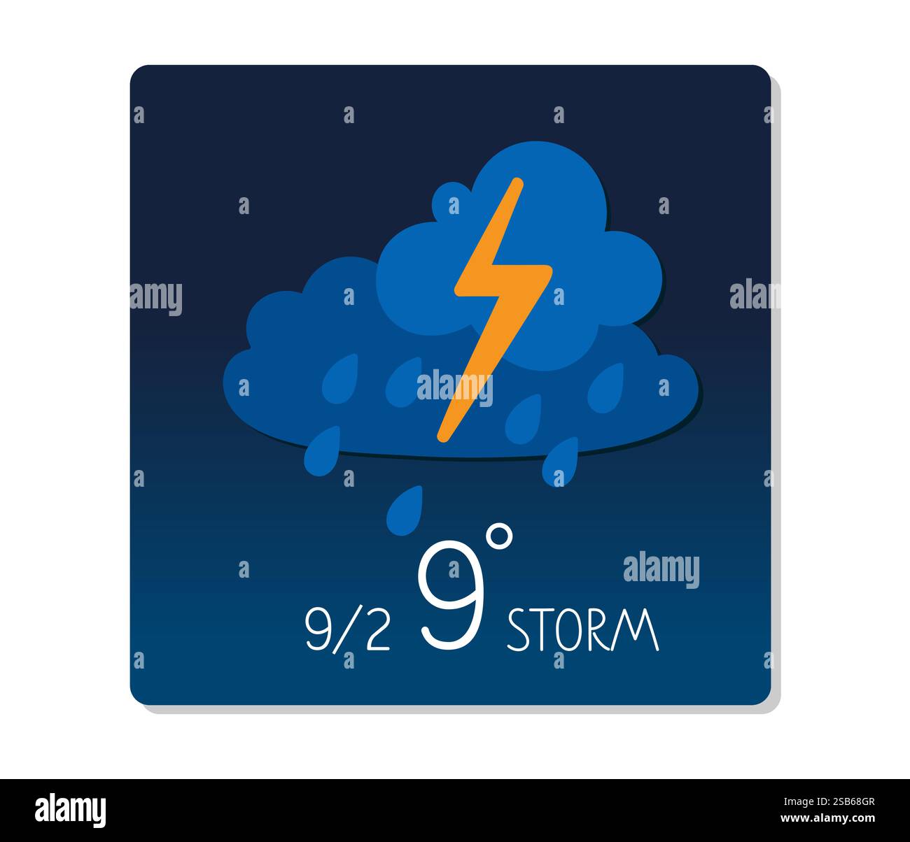 A storm forecast indicating rain and lightning for September 2 suggests ...