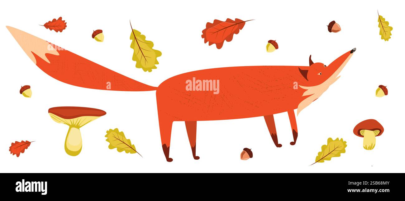 unique fox logo design, cartoon vector drawing Stock Vector Image & Art ...