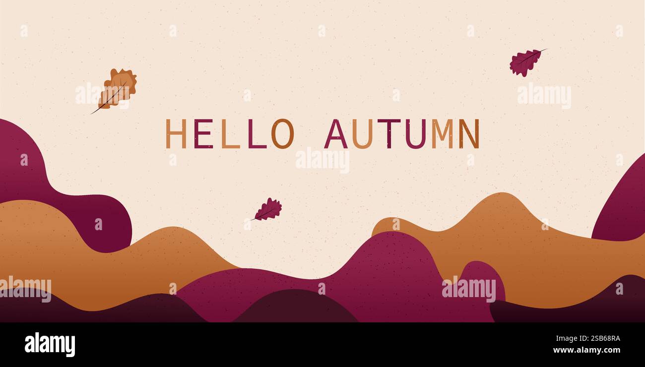 Hello Autumn. background, season, fall, vector, illustration Stock ...