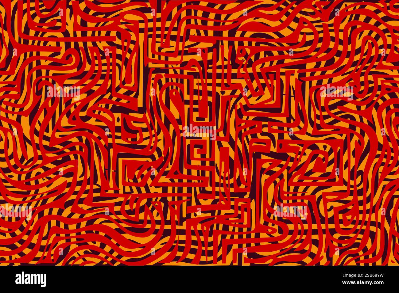 Dynamic mesmerizing red wave patterns Stock Vector Images - Alamy