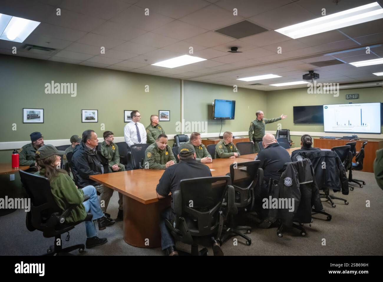 Derby, United States. 30 January, 2025. U.S Homeland Security Secretary ...