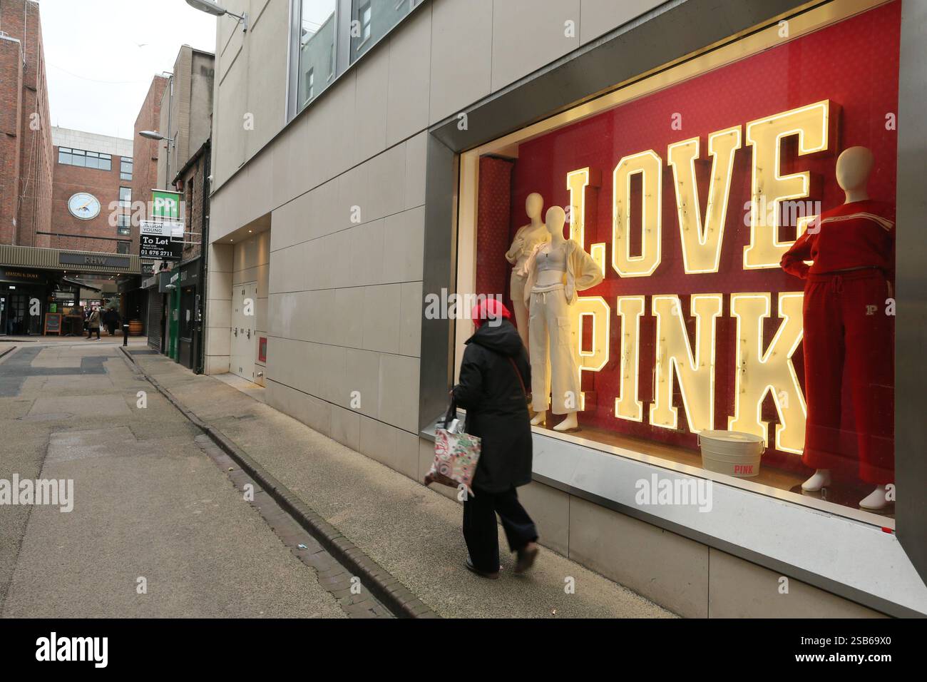 Dublin, Ireland - 22nd January 2025 - a woman walks past a Victoria ...