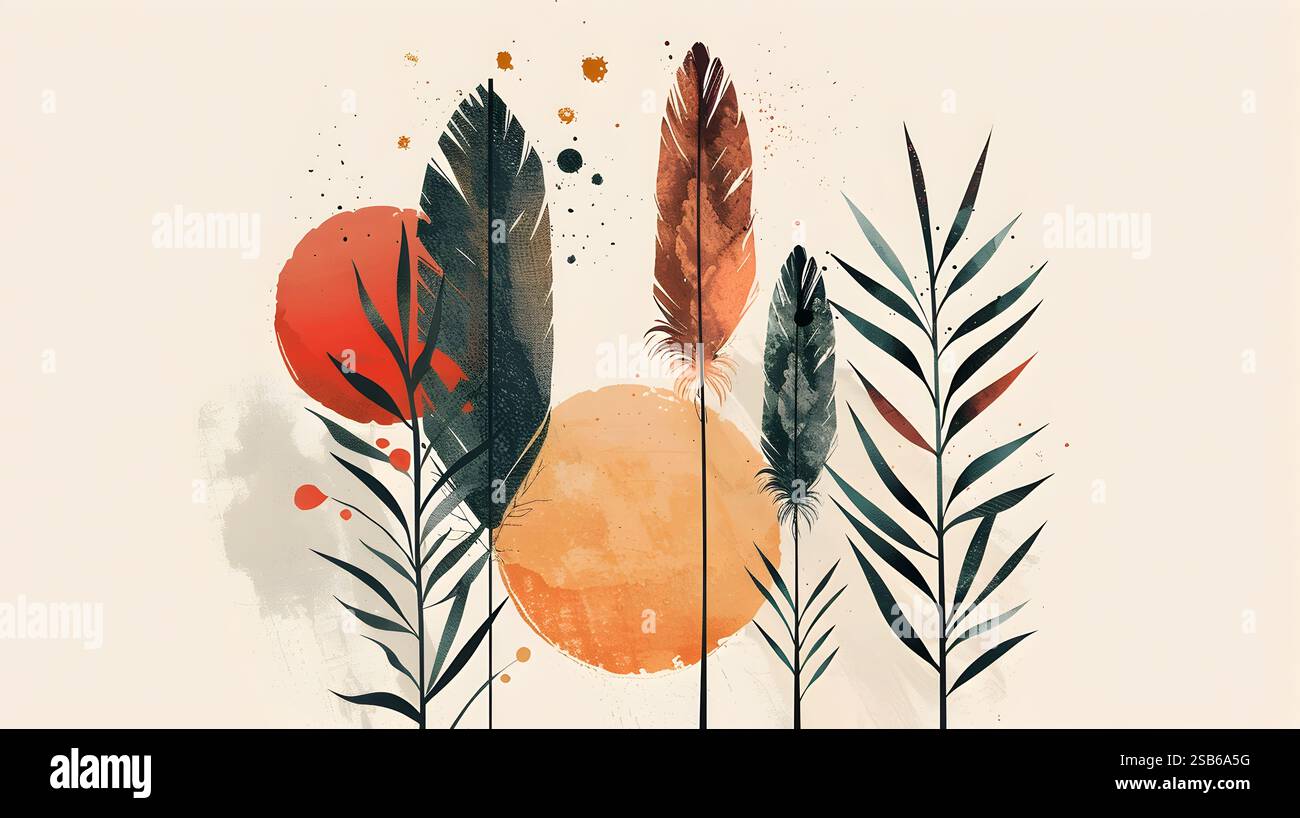 This captivating abstract showcases a harmonious combination of organic ...