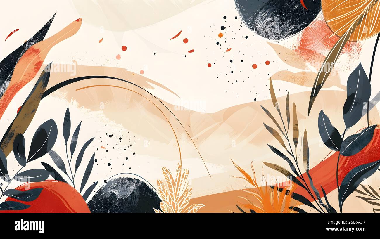 This captivating abstract showcases a harmonious combination of organic ...