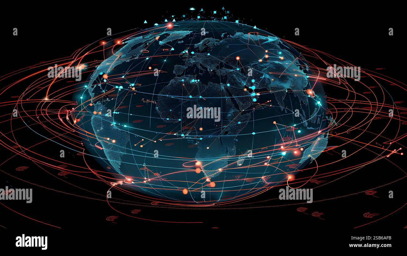 This visually striking image depicts a hand-drawn diagram showcasing ...