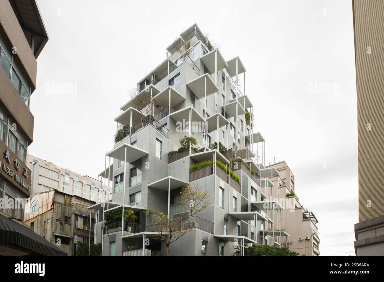 Taipei Roofs designed by architect Akihisa Hirata in Taiwan Stock Photo ...