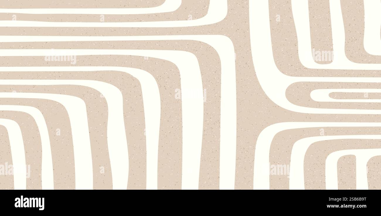 Abstract Beige Lines Forming a Maze-Like Pattern on a Neutral ...