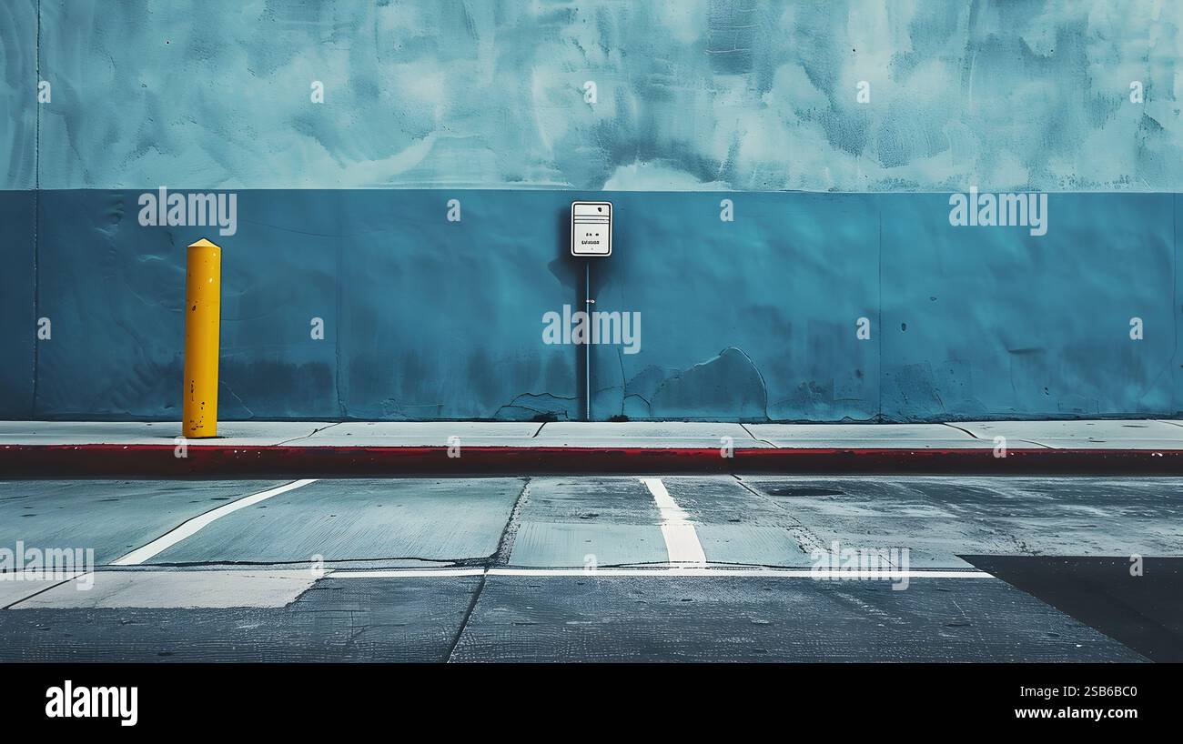 This image depicts a simple,minimalist urban landscape featuring an ...