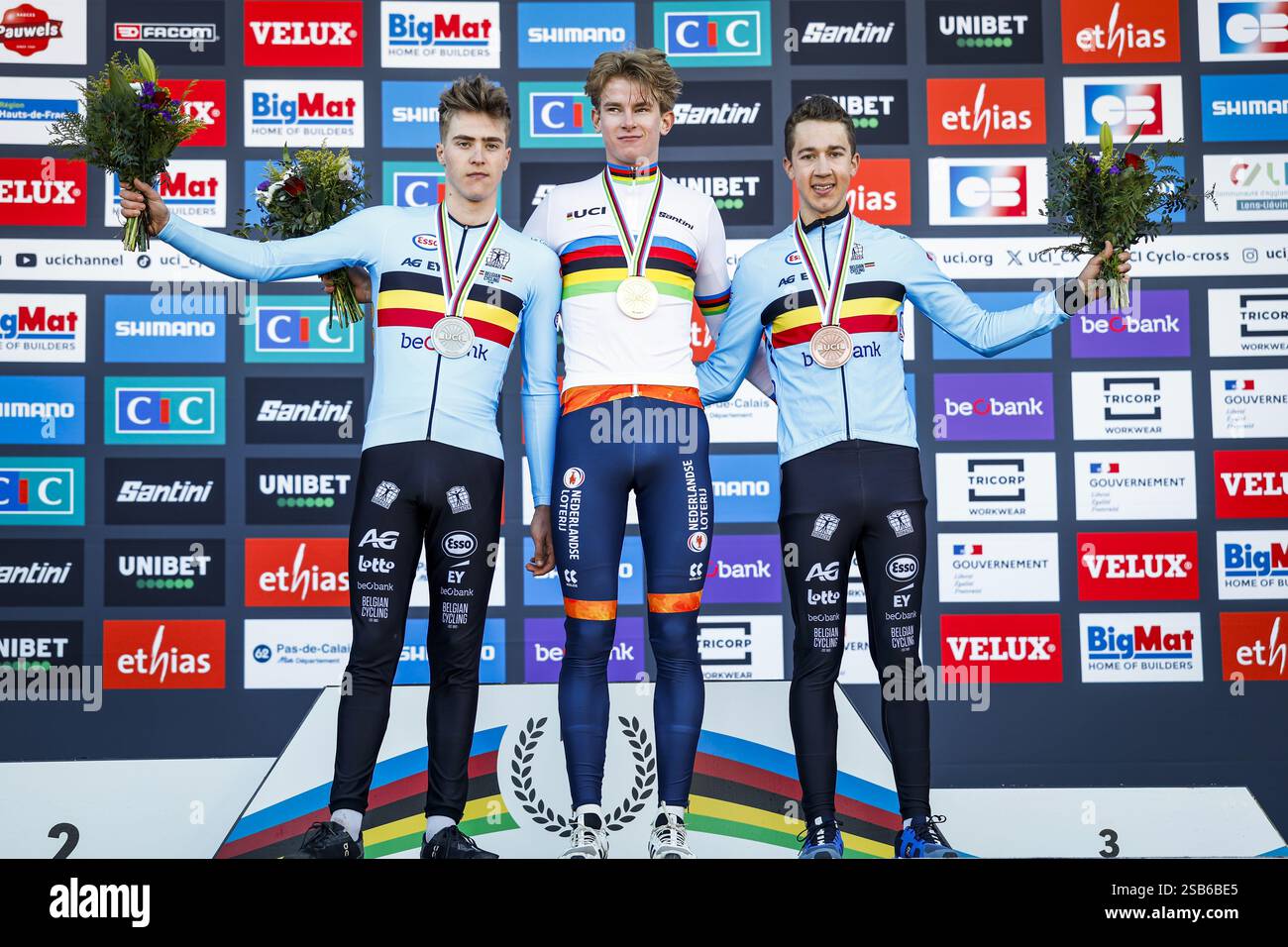 LIEVIN, FRANCE - (l-r) Kay De Bruyckere (second), Tibor Del Grosso ...
