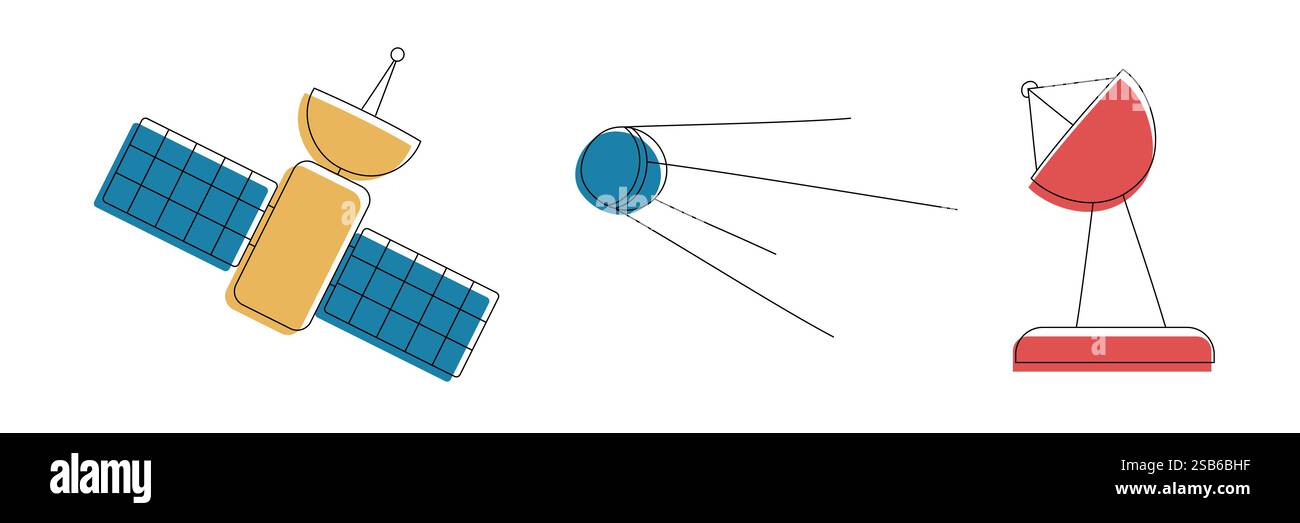 Diverse Group of Space Objects Vector illustration Stock Vector Image & Art - Alamy