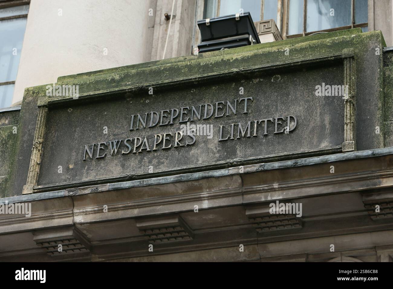 Dublin, Ireland - 28th January 2025 - Old dirty signage on stone for ...