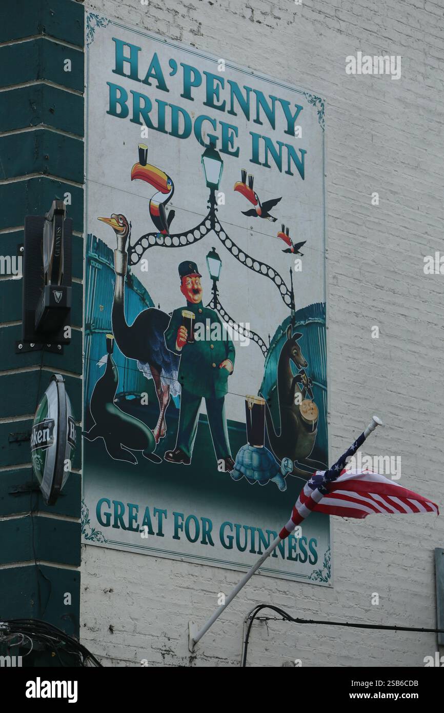 Dublin, Ireland - 28th January 2025 - a large vintage style Guinness ...