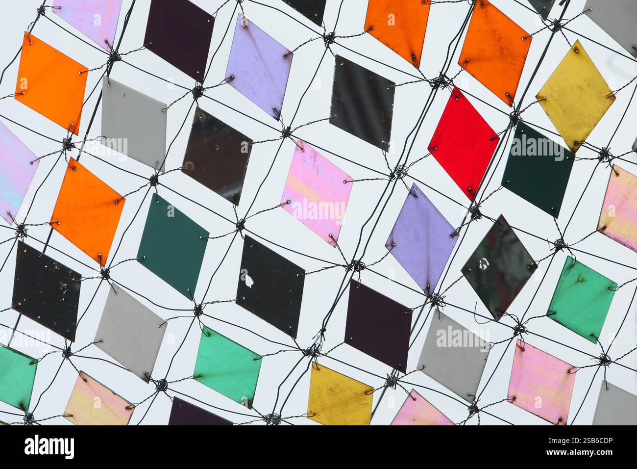 Dublin, Ireland - 28th January 2025 - an art installation canopy of ...