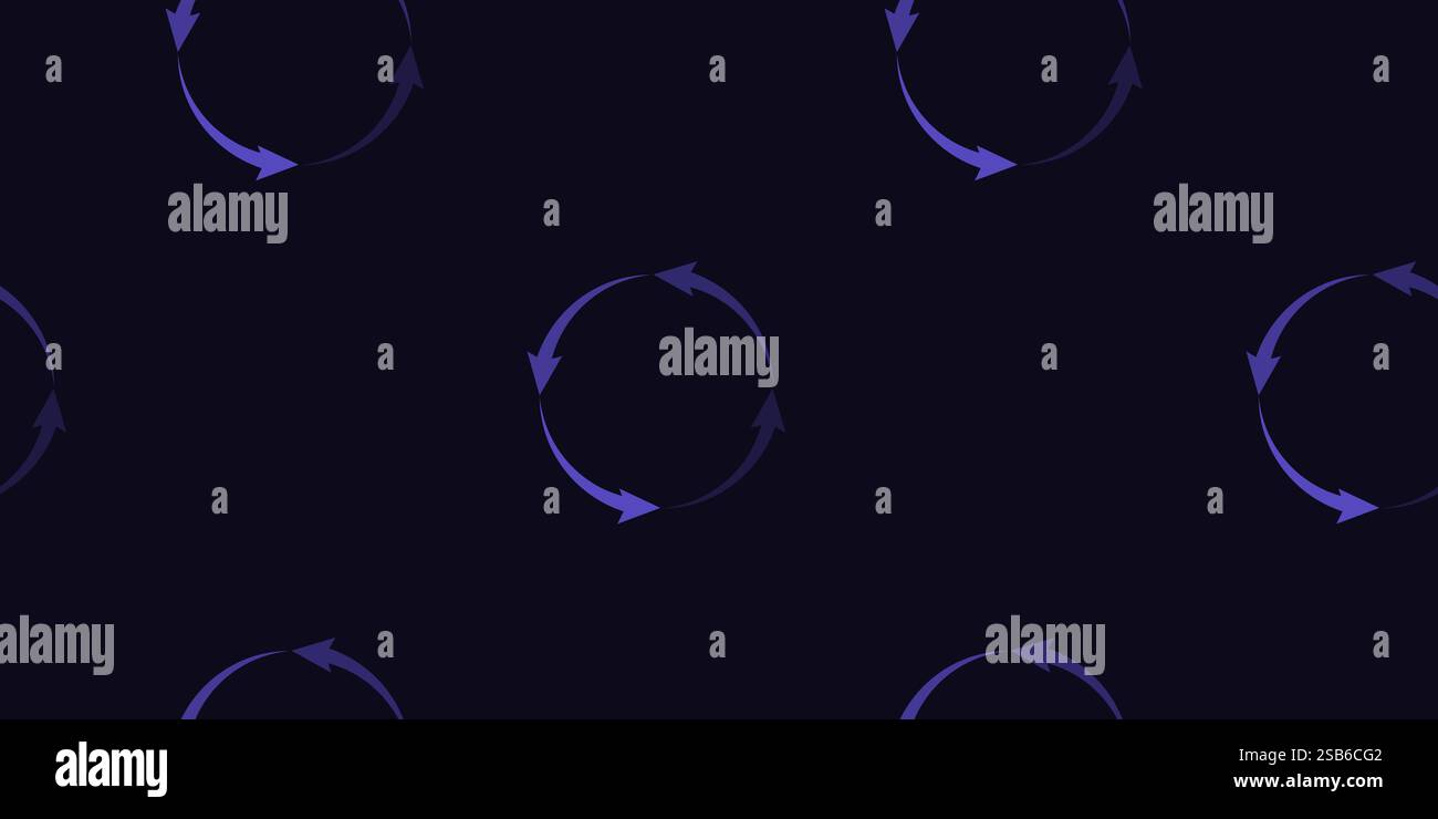 A modern design showcasing a repeating pattern of circular arrows on a ...