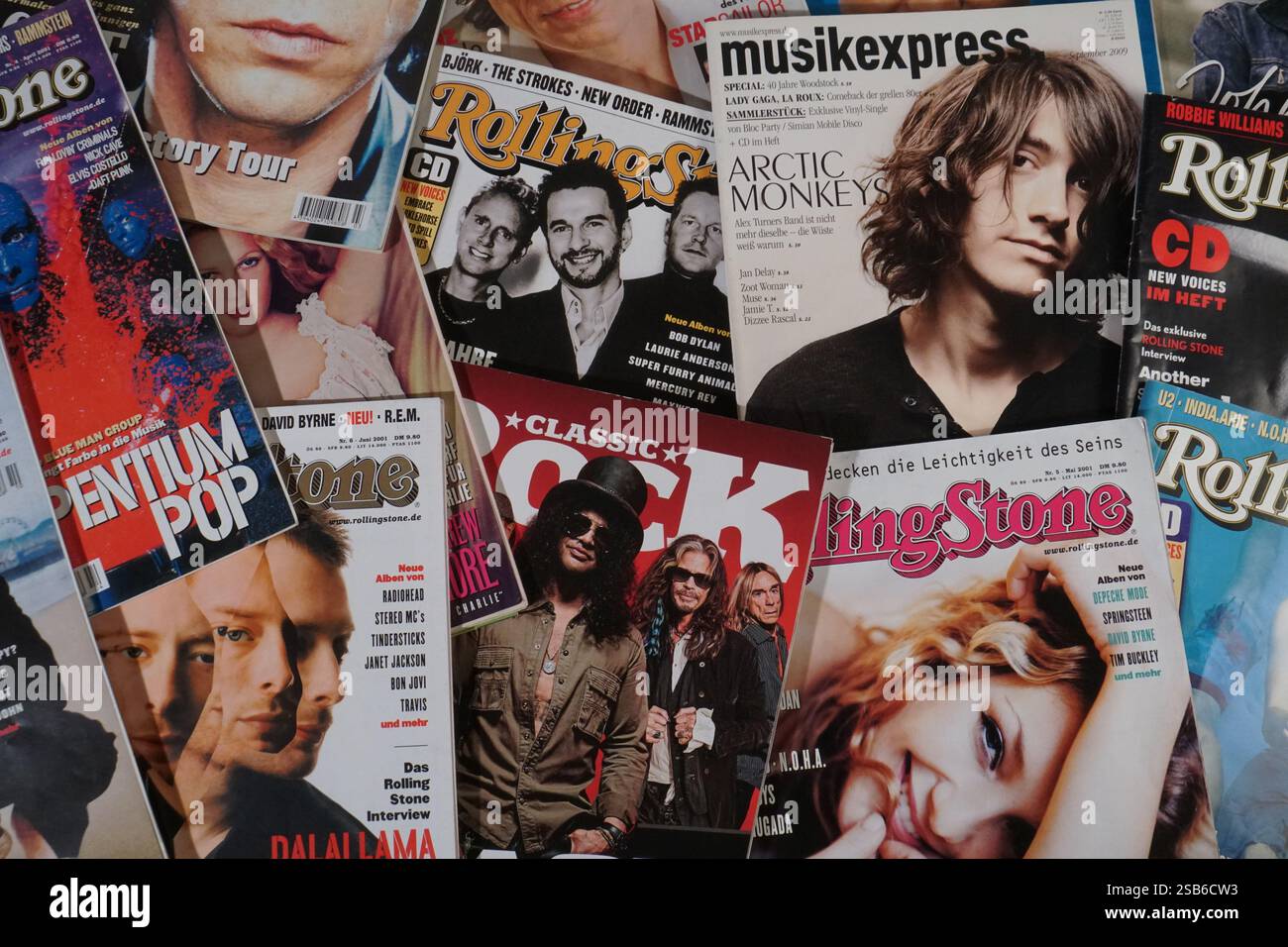 Music Magazine Covers with various Artists Stock Photo - Alamy