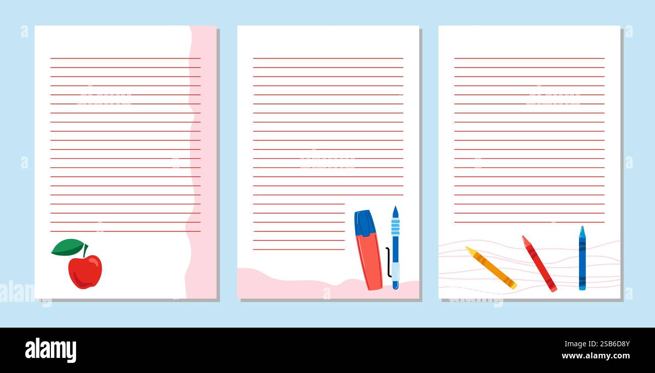 Cute scrapbook templates for planner, notepad, online diary notes, to ...