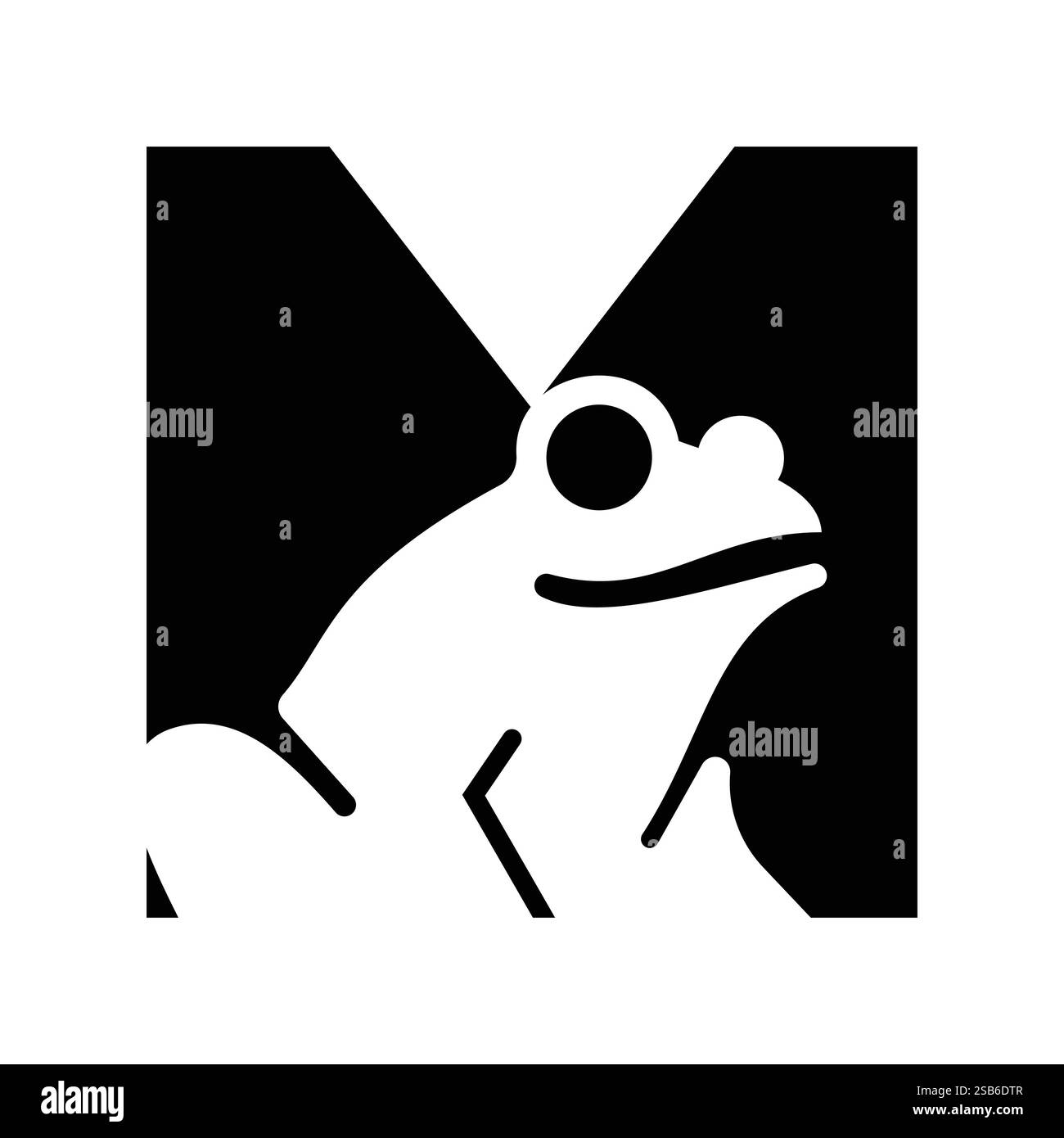 Initial Letter M Frog Logo Design Vector Template Stock Vector Image ...