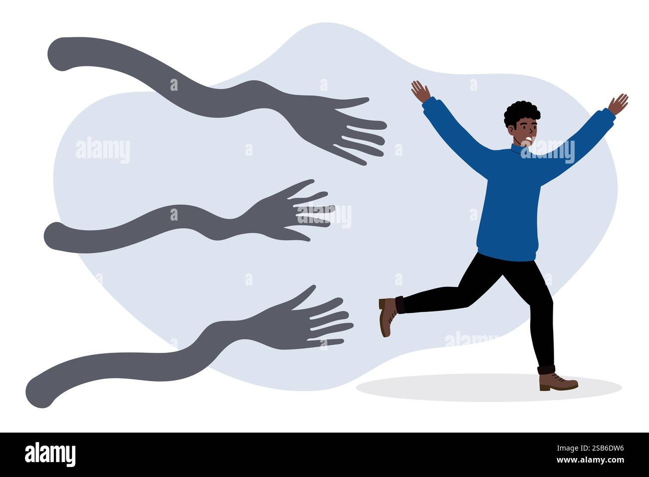 Shadowy figure running Stock Vector Images - Alamy