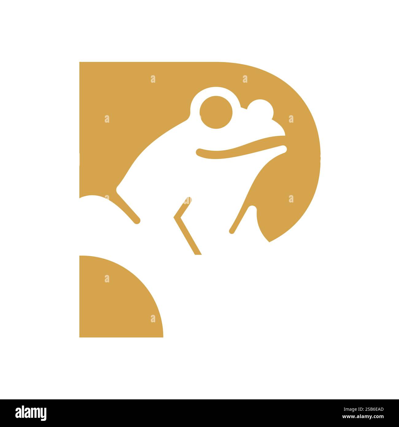 Initial Letter P Frog Logo Design Vector Template Stock Vector Image ...