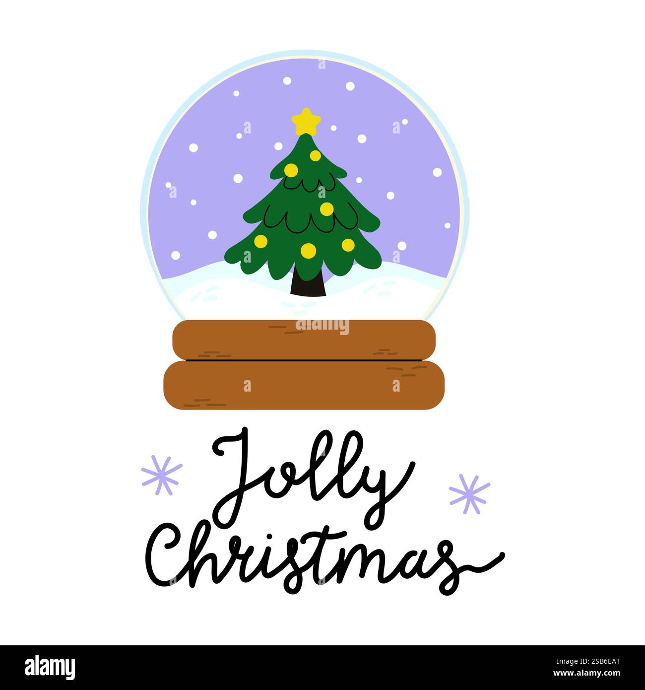 Christmas tree ornaments falling snow Stock Vector Images - Alamy