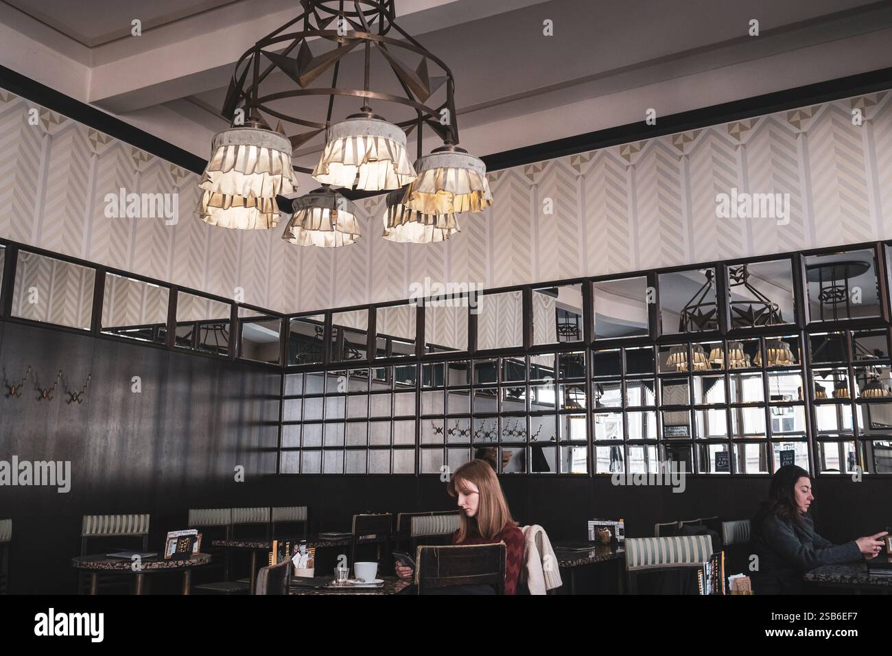 Café at the Czech Museum of Cubism (House of the Black Madonna) in ...