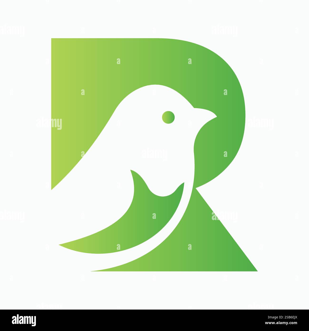Initial Letter R Dove Logo Concept For Freedom Symbol Vector Template ...
