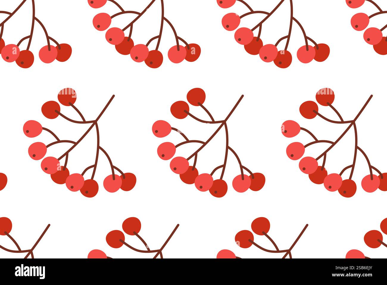 A repeating pattern of red berries on a white background. Perfect for ...