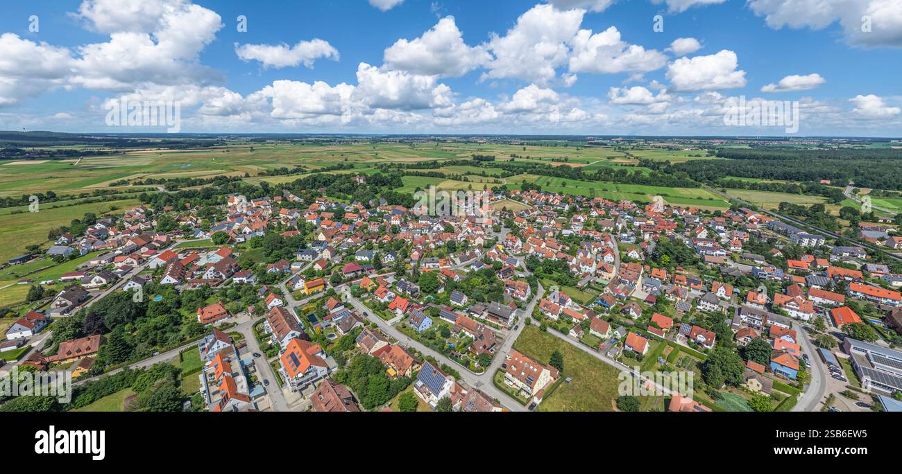 A bird's eye view of the region around the municipality of Muhr am See ...