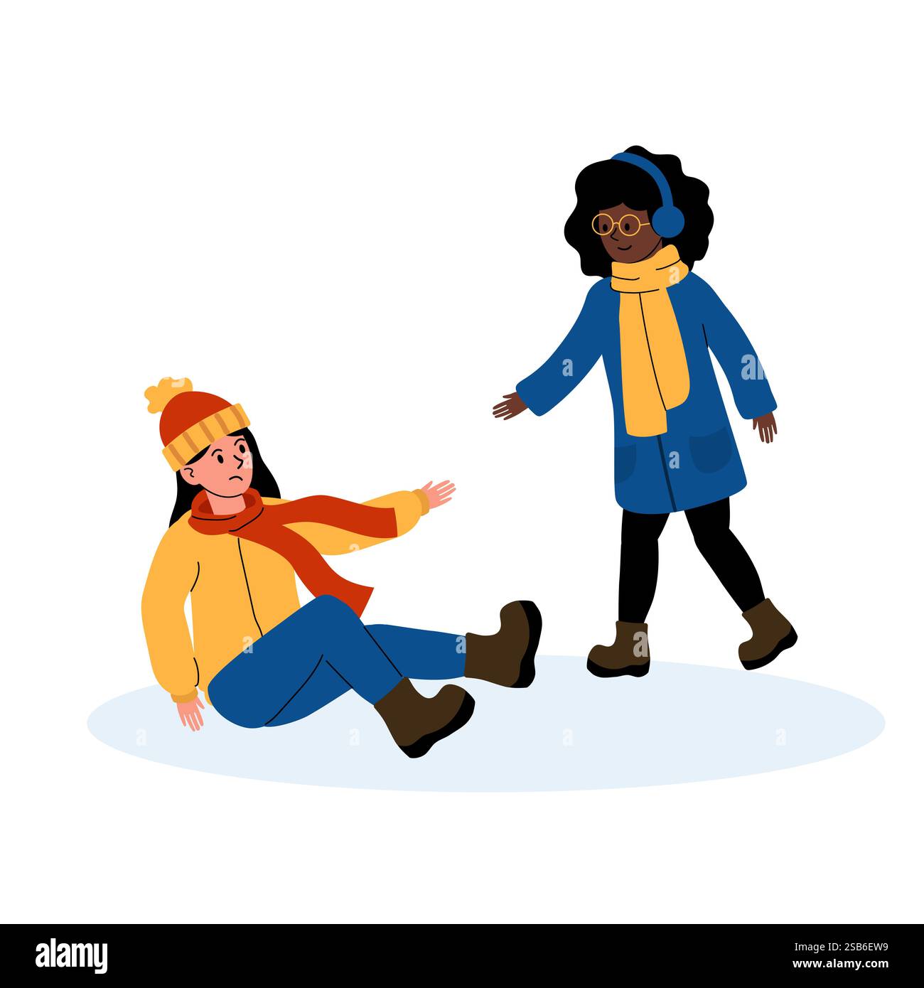 Winter social scene Cut Out Stock Images & Pictures - Alamy