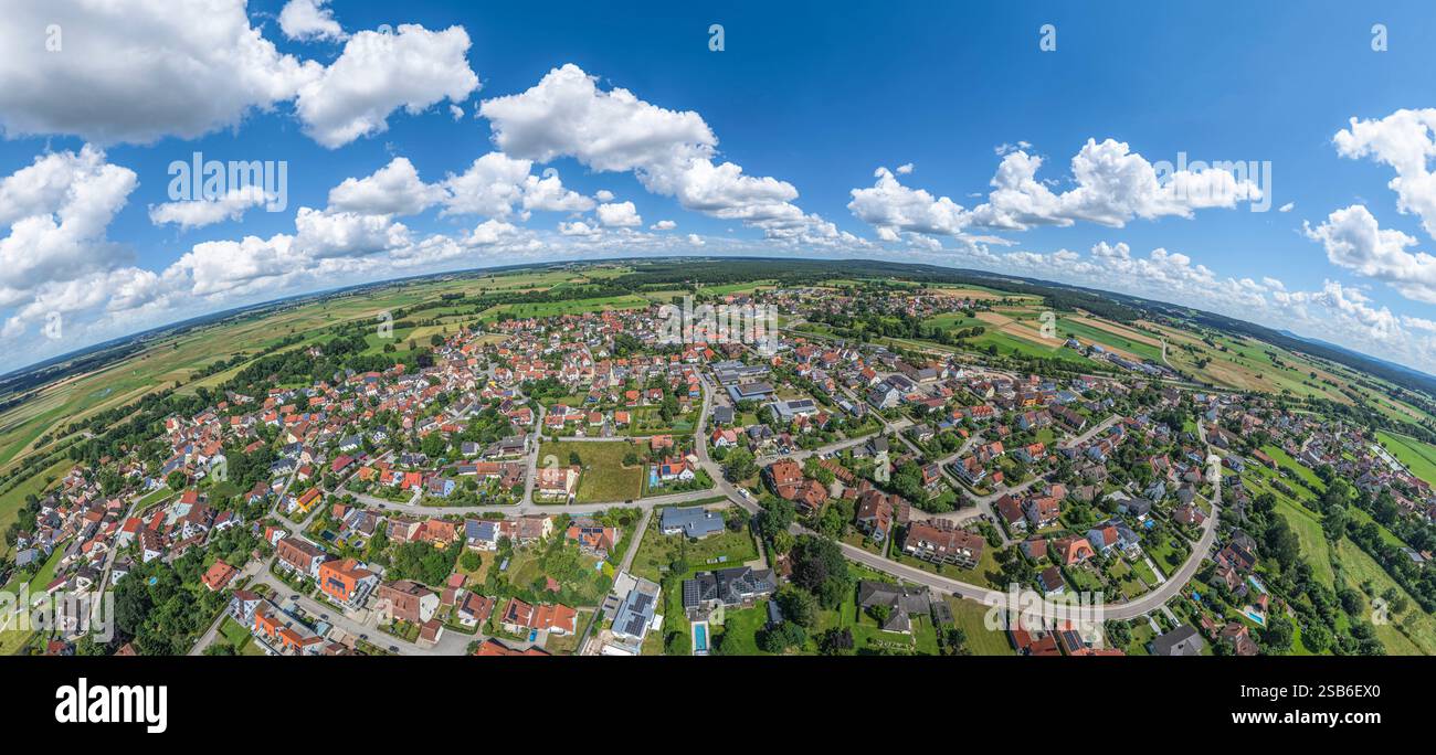 A bird's eye view of the region around the municipality of Muhr am See ...