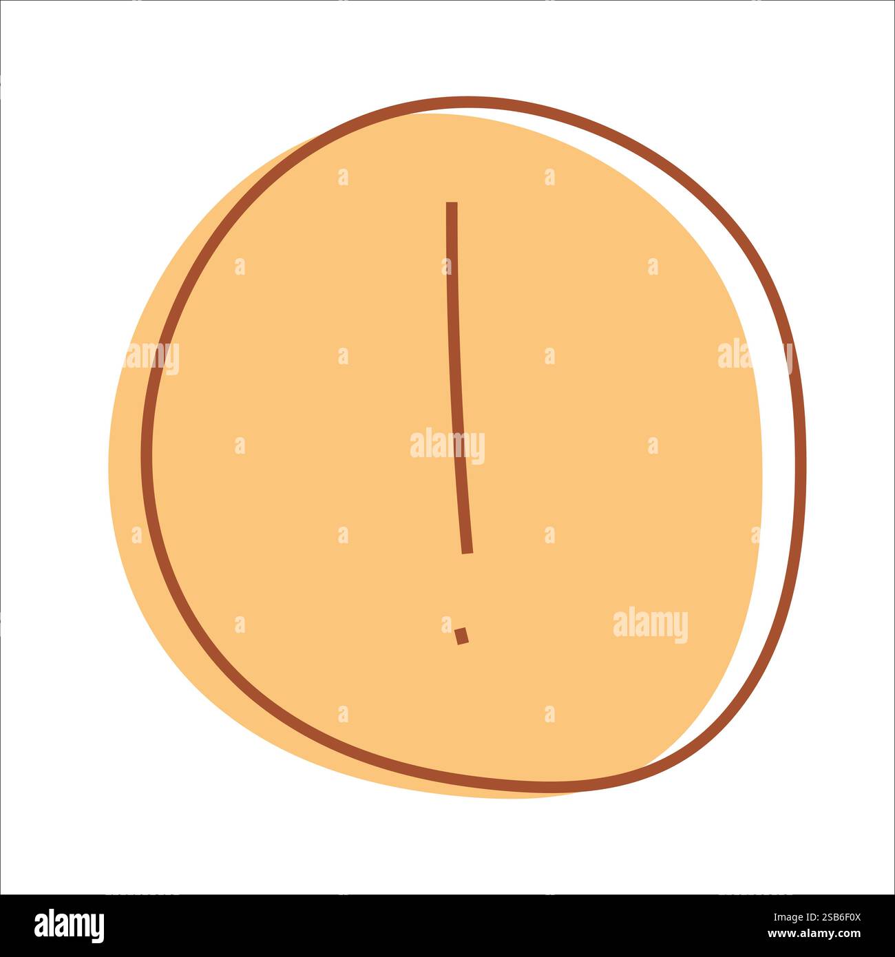 This drawing depicts a perfect circle with a vertical line cutting ...