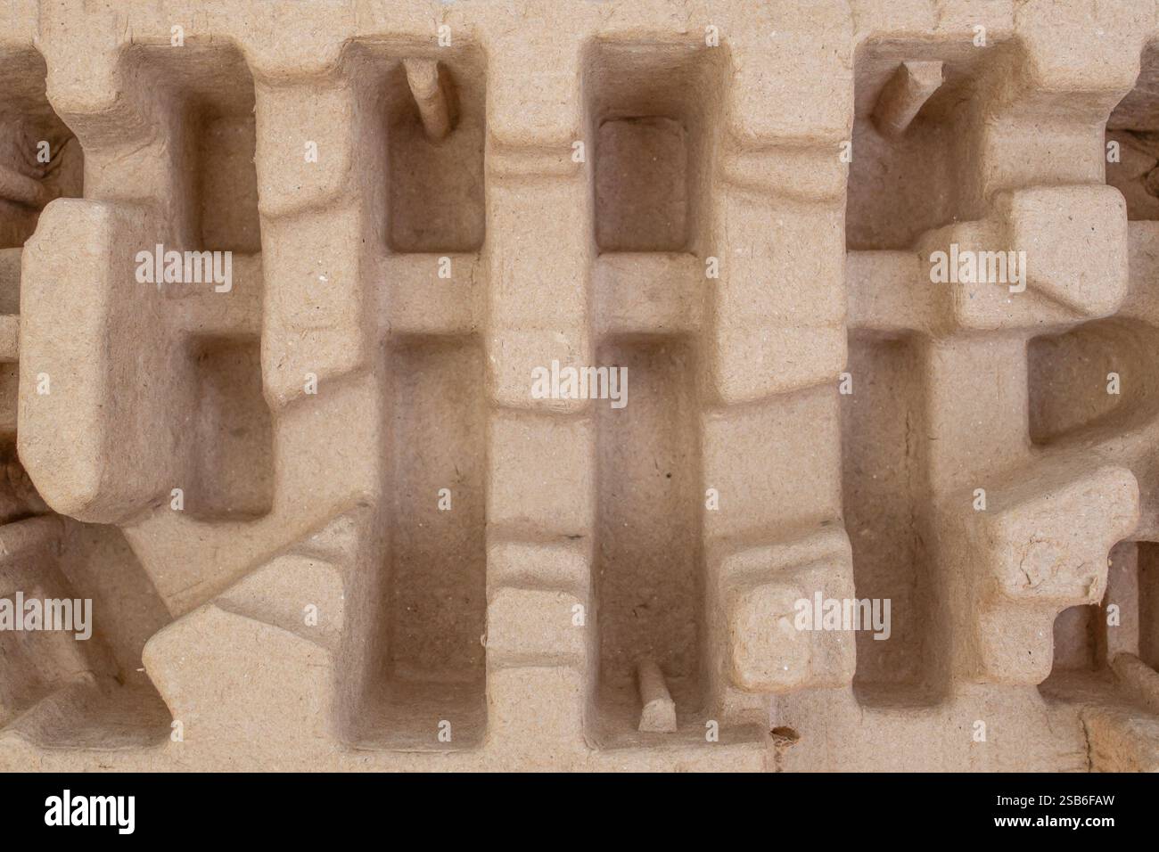 Recycled cardboard form for packaging protection , abstract structure ...