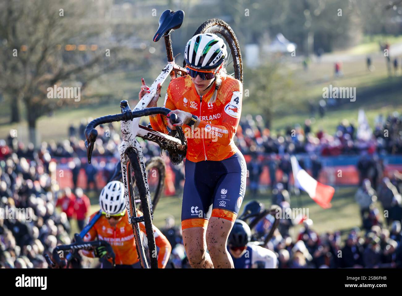 LIEVIN, FRANCE - Cyclist Inge van der Heijden (Netherlands) in action ...