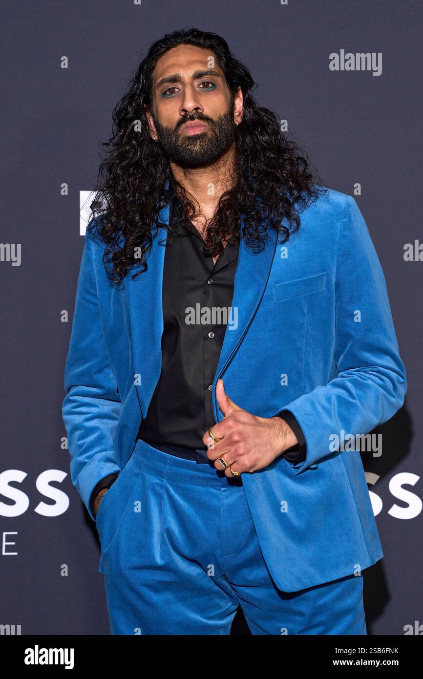 Amar Chadha-Patel poses for photographers upon arrival at the BOSS One x David Beckham launch on ...
