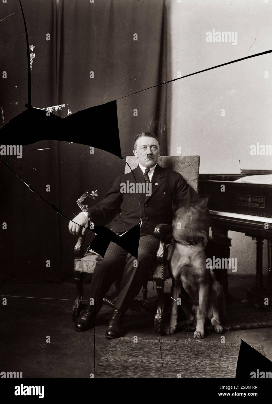 Portrait of Nazi Party leader Adolf Hitler wearing street clothes with his dog Stock Photo - Alamy