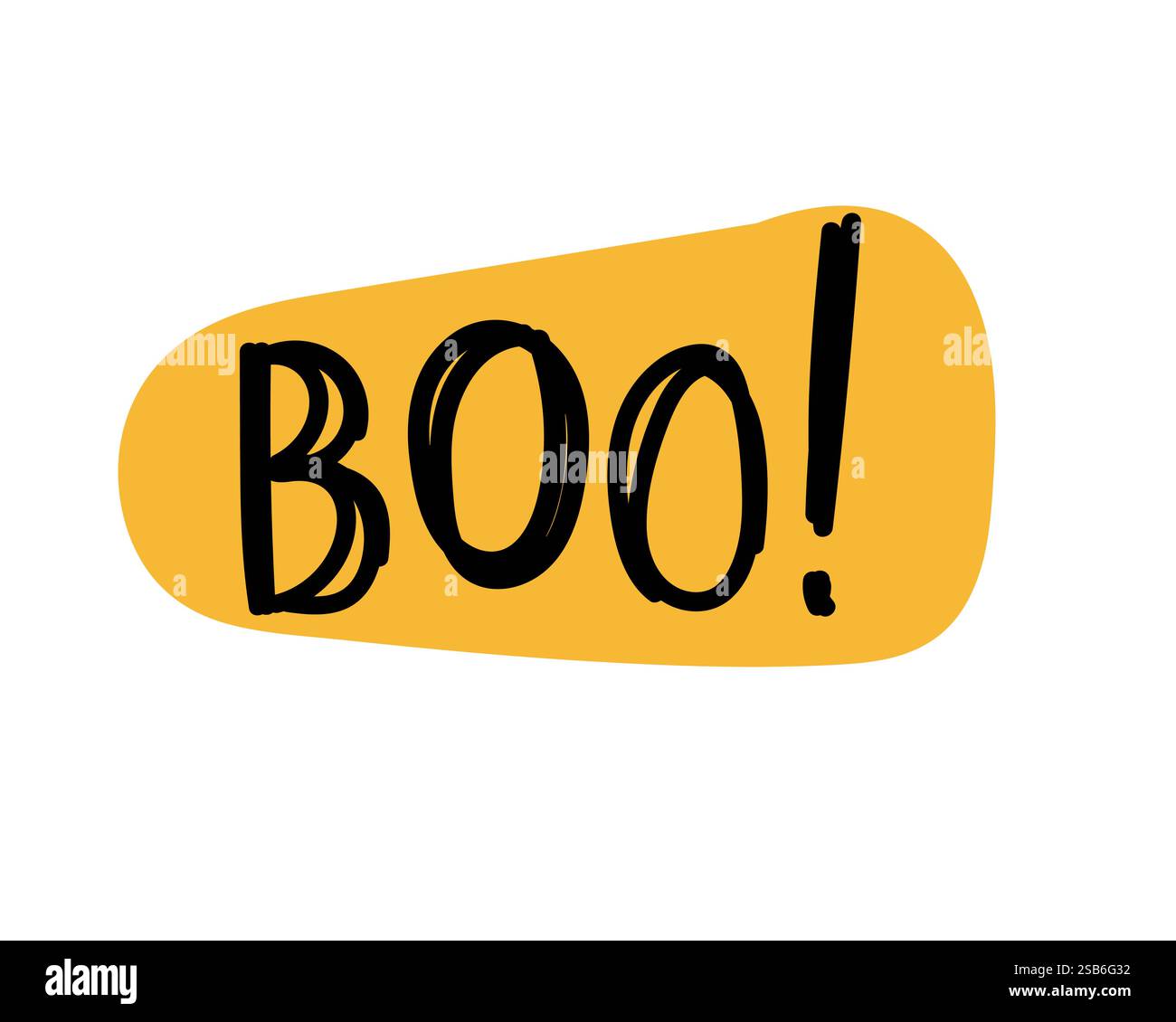 Boo hand drawn lettering. Vector isolated text. Vector illustration ...