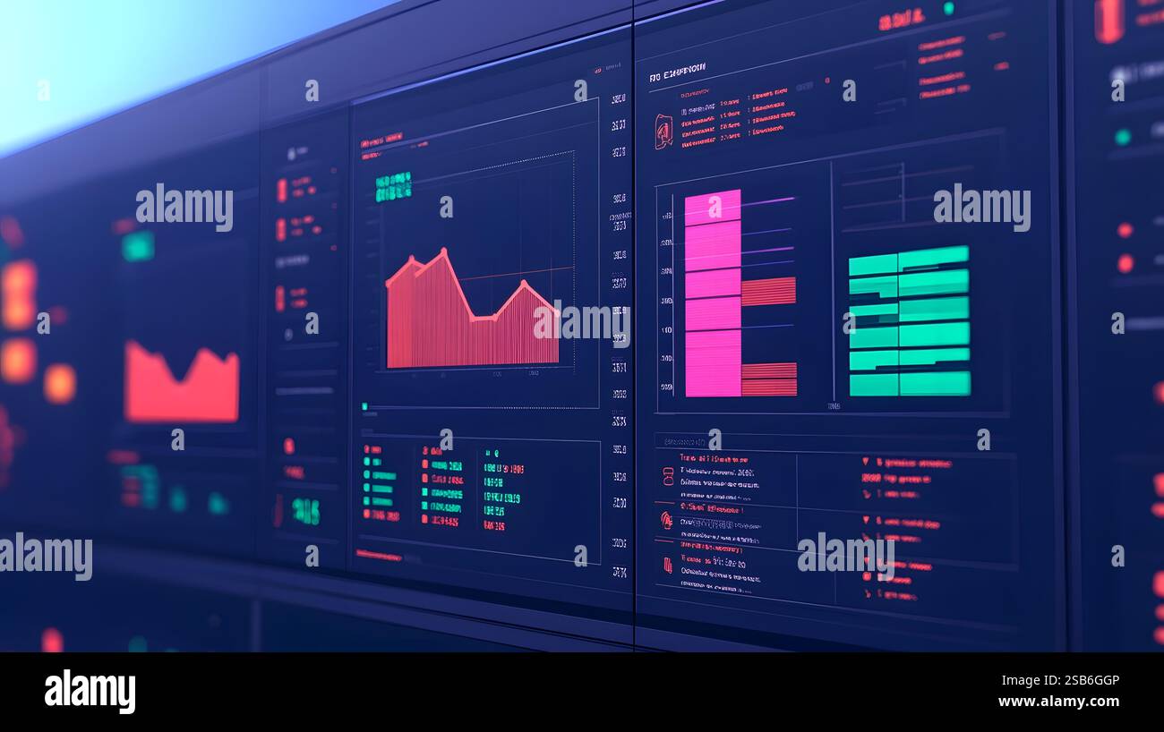 Sleek and modern digital dashboard interface displaying cargo metrics,transportation data,and ...