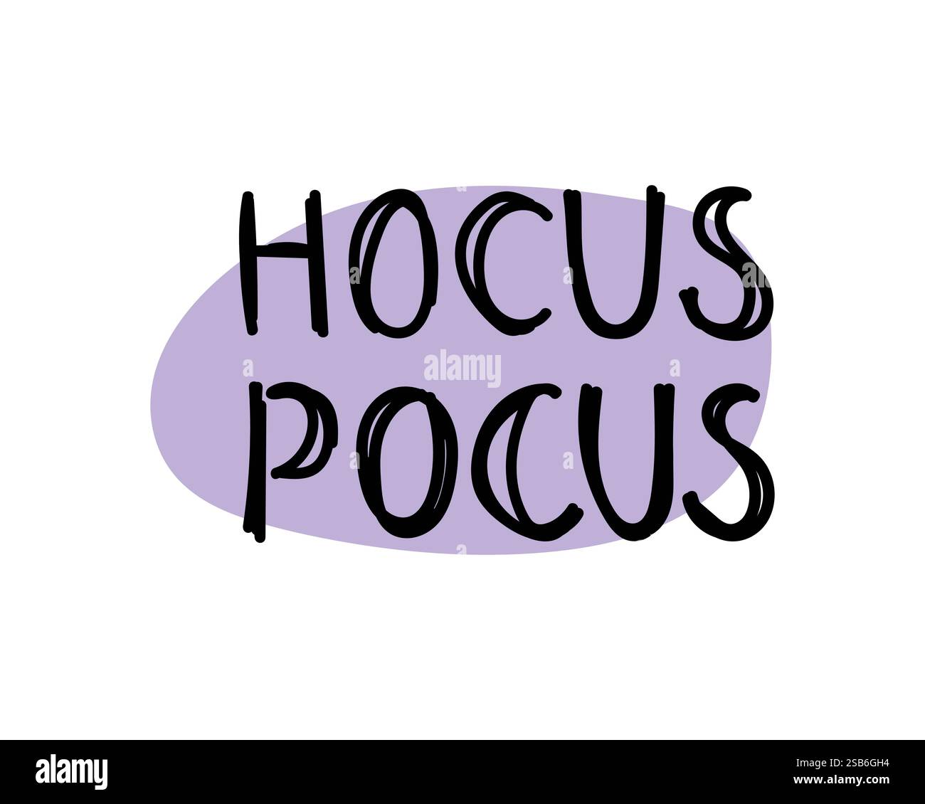 Vector hand drawn illustration. Lettering phrases Hocus pocus. Idea for ...