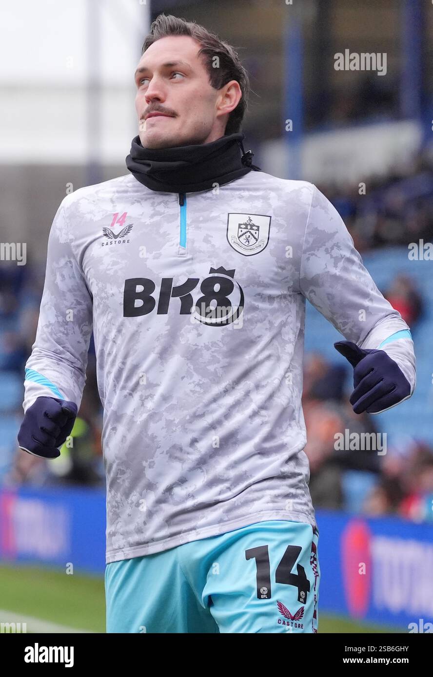 Burnley's Connor Roberts during the warm up before the Sky Bet ...
