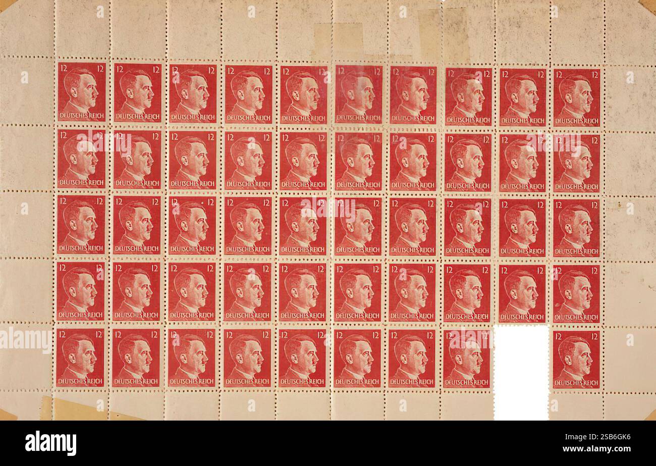 Stamps with Profile of Adolph Hitler Stock Photo - Alamy