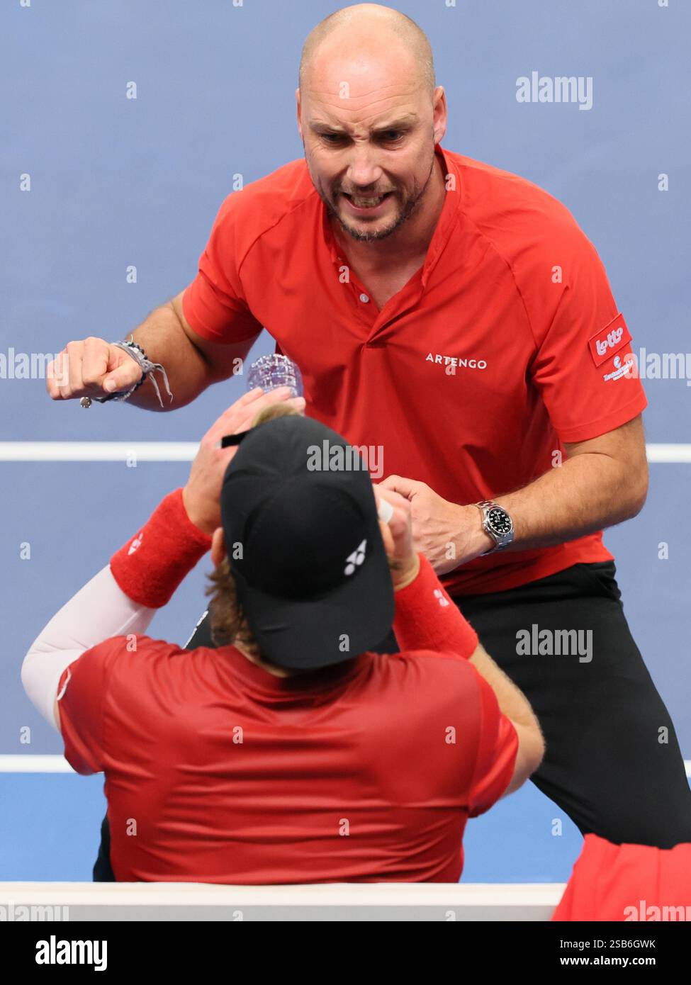Hasselt, Belgium. 01st Feb, 2025. Belgian Zizou Bergs and Belgian ...