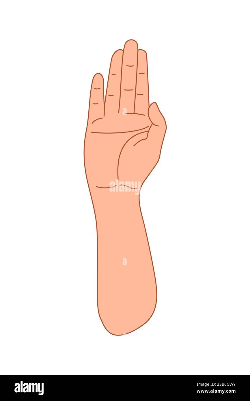Webrealistic human hands, signs and gestures. Vector illustration Stock ...
