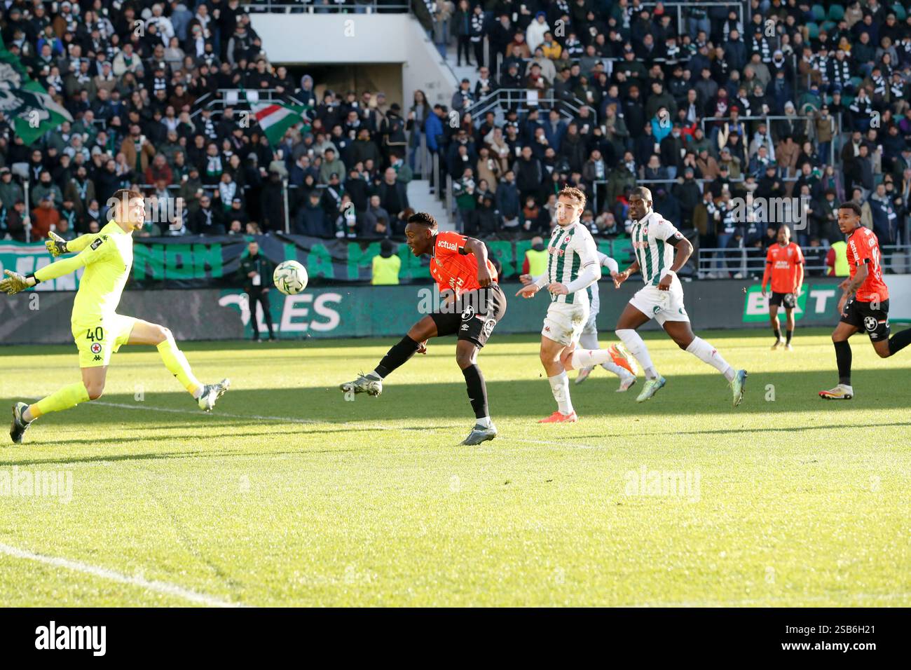 62 Arthur AVOM (fcl) during the Ligue 2 BKT match between Red Star and ...
