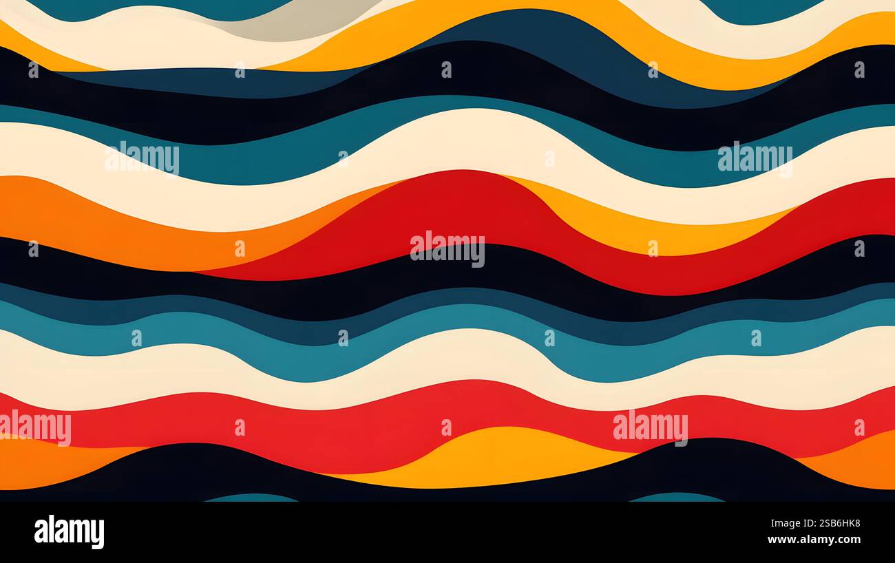 Continuous and undulating wavy lines in a visually striking color ...