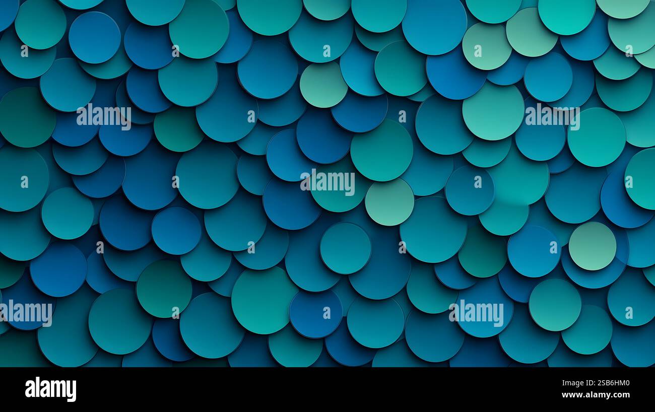 Overlapping gradient circles in a seamless pattern with a harmonious ...