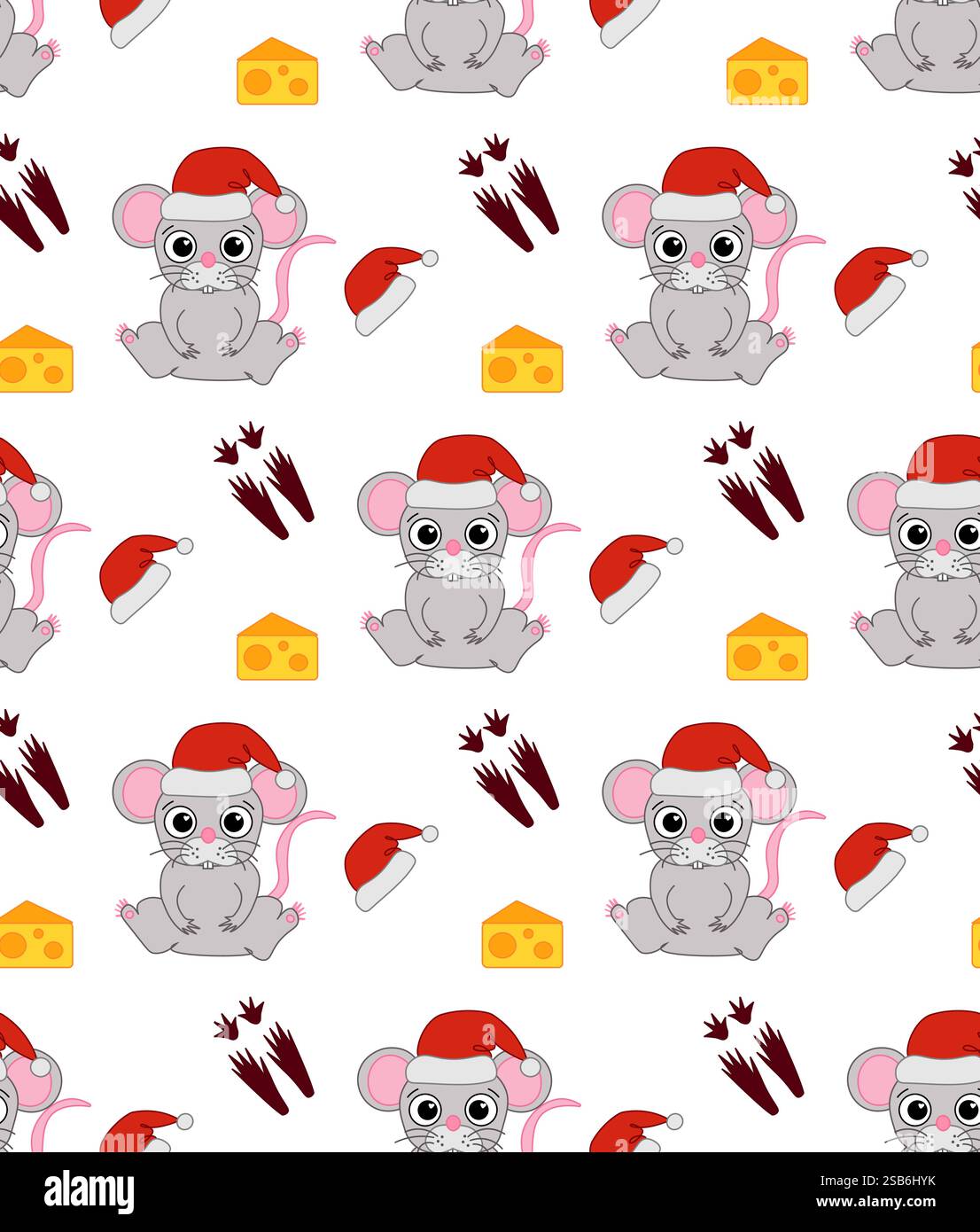 Rat santa hat gift Stock Vector Images - Alamy
