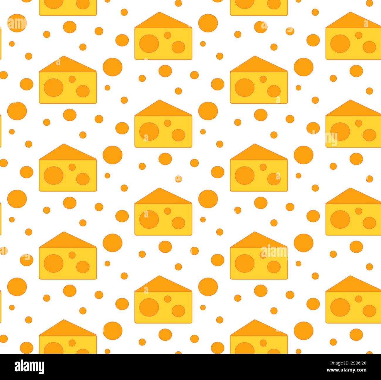 Cheese seamless pattern. Pieces of yellow cheese, isolated on a white ...