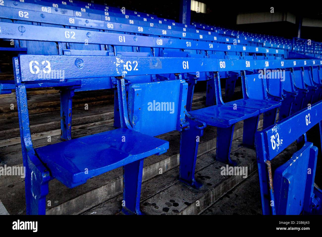 Liverpool, UK. 01st Feb, 2025. General view of the wooden seats inside ...